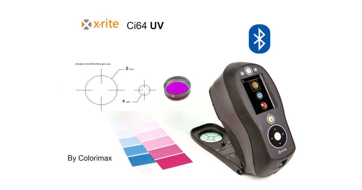 Spectrocolorimètre portable Ci64UV X-Rite - Colorimax